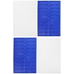 4pcs Microscope Slide Storage Plate - Each Plate 20 Slices Microscope Slide - Drying Storage Trays for Pathological Operation Cooler Microscope Slides (White/Blue)