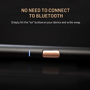 Adonit Note NC(Black) Stylus Pen for iPad Writing/Drawing with Palm Rejection, Active Pencil Compatible with iPad Air 4/3rd gen, iPad Mini 6/5th gen, iPad 9/8/7/6th gen, iPad Pro (2018-2021),11/12.9"