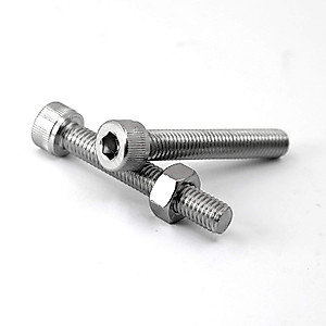 WUNMEI M5 Allen Screw and Nut Combination Box 304 Stainless Steel Socket Head Cap Screws (M8 x 60mm)