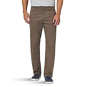 Wrangler Authentics mens Straight Fit Twill Pant , Major Brown , 34W x 32L