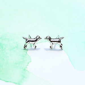 Boma Jewelry Sterling Silver Labrador Retriever Dog Stud Earrings