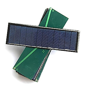 NUZAMAS Set of 4 Pieces 6V 143x43mm Micro Mini Solar Panel Cells for Solar Power Energy, DIY Home, Garden Light, Science Projects - Toys - Battery Charger