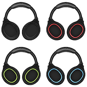 Active Noise Cancelling Bluetooth 5.3 Headphones with Microphone Headsets Stereo Over Ear Headphones for Travel/Office/Cellphone/PC (Blue)