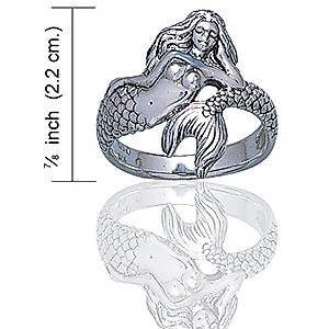 Sterling Silver Wrapped Sea Nymph Mermaid Ring Size 7(Sizes 4,5,6,7,8,9,10,11,12,13,14,15)