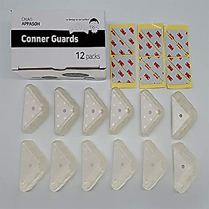 APPASON Double Structure Designed Corner Guards, Baby Proofing Table Corner Protectors, Keep Child Safe, Protectors for Furniture Against Sharp Corners 12 Packs