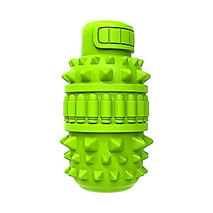 PIFFZEDO Dog Toy for Aggressive Chewer Large Medium Nearly Indestructible Super Chew Dog Toys Squeaky Dog Birthday Toy Dog Toothbrush Interactive Tough Durable Dog Toys Natural Rubber(Green,Large)