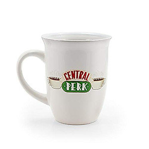 Silver Buffalo Friends Central Perk Logo Wide Rim Ceramic Mug, 16 Ounces