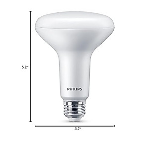 Philips LED Flicker-Free Frosted Dimmable BR30 Light Bulb - EyeComfort Technology - 650 Lumen - Soft White (2700K) - 7.2W=65W - E26 Base - Basic LED Old Version - Indoor - 12-Pack