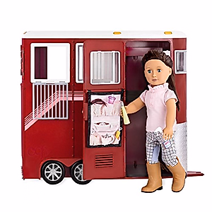 Our Generation by Battat- Mane Attraction Horse Trailer for 18" Dolls- Toy, Equestrian, Doll and Accessories for Ages 3 Years and Up