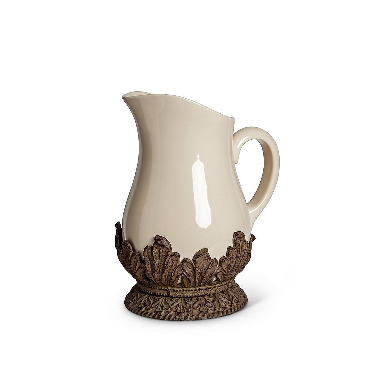 126 Ounce Pitcher w/Metal Base-Cream - GG Collection