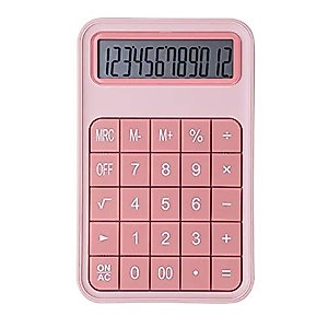 MJWDP 12 Digit Desk Calculator Large Buttons Cute Candy Color Financial Business Accounting Tool Big Buttons Battery (Color : D)