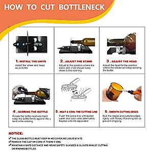 Bottle Cutter, Genround Upgrade 2.1 Glass Bottle Cutter Machine for Round, Square and Oval Bottle Cutting | Cut Bottle from Neck to Bottom | Glass Cutter Bottle Cutting Tool for DIY Projects