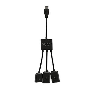 UKCOCO 3 USB Data Extension hub USB Type C Connector USB hub ethernet USB hub for Laptop USB Extender Cable Alloy Data hub Flash Drive hub Micro USB Type C Hub USB hubs Cell Phone Driver
