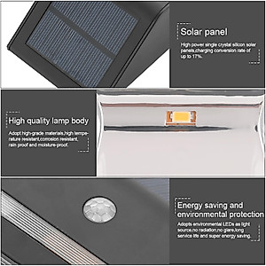 Solar Wall Light, LEDs Light Source Energy Saving Solar Powered Light Heatproof Solar Power Motion Sensor Lamp for Illumination in Outdoor Courtyard (3)