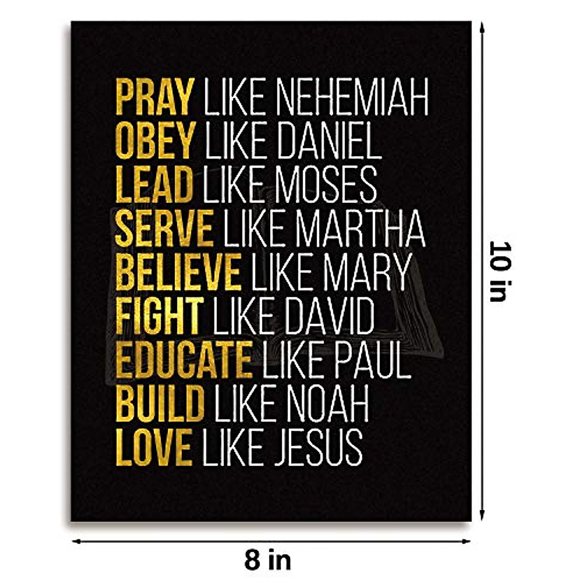 weidakan Spiritual Super Role Models- Bible Wall Art-Christian Poster Print Wall Art Prints Home ,Studio Office Décor Christian Gift for Inspiring & Encouraging Mentors 8 X10 – UNFRAMED