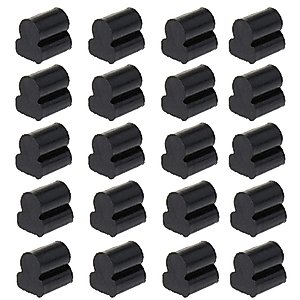 Jiayouy Dia 4mm Valve Rotor Rubber Buffering Stop for French Horn Euphonium Tuba Trombone Black 20pcs
