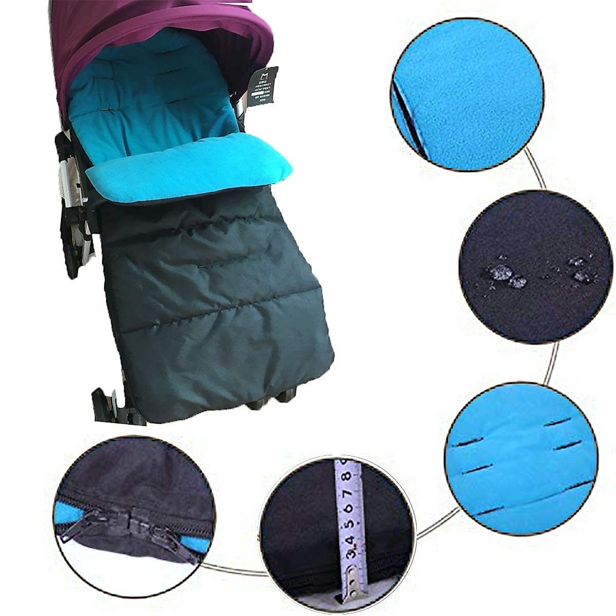 Baby Bunting Bag Universal 3-in-1 Stroller Windproof Thick Warm Sleeping Bag Toddler Footmuff for Car Seat Stroller