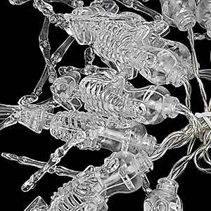 SALUTUY Decorative Lights, Warm Light LED String Light Skeleton Cute and Scary Unique Plastic Decorative String Lamp for Homes Gardens, Courtyards