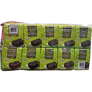 Kirkland Signature Organic Roasted Seaweed Snack Pack of 40 (0.6 Ounces each)