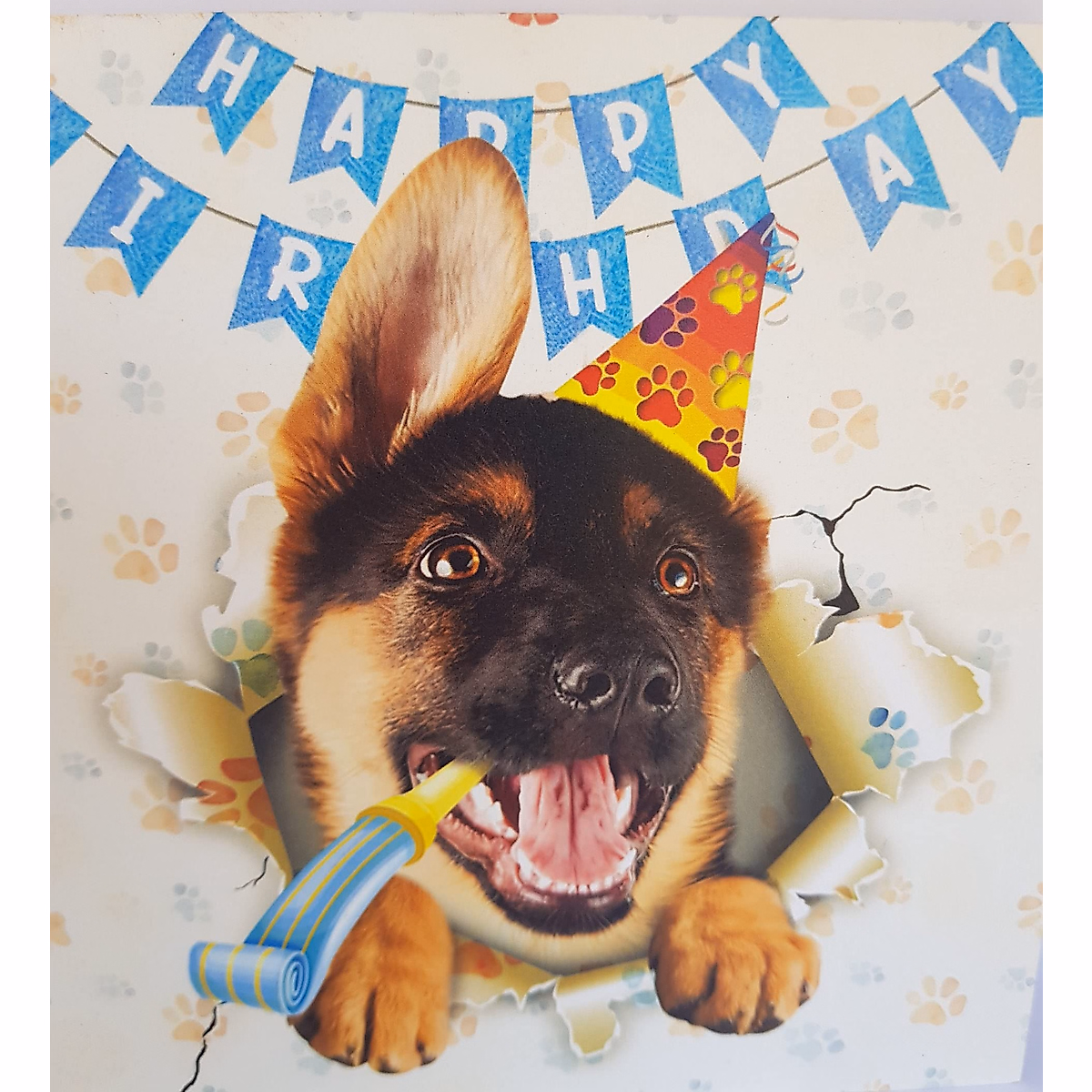German Shepherd Dog 3D Birthday Funny Pop Up Cards, German Shepherd Dog 3D Birthday Pop Up Cards, Happy Birthday Lovely Cards for German Shepherd Lovers