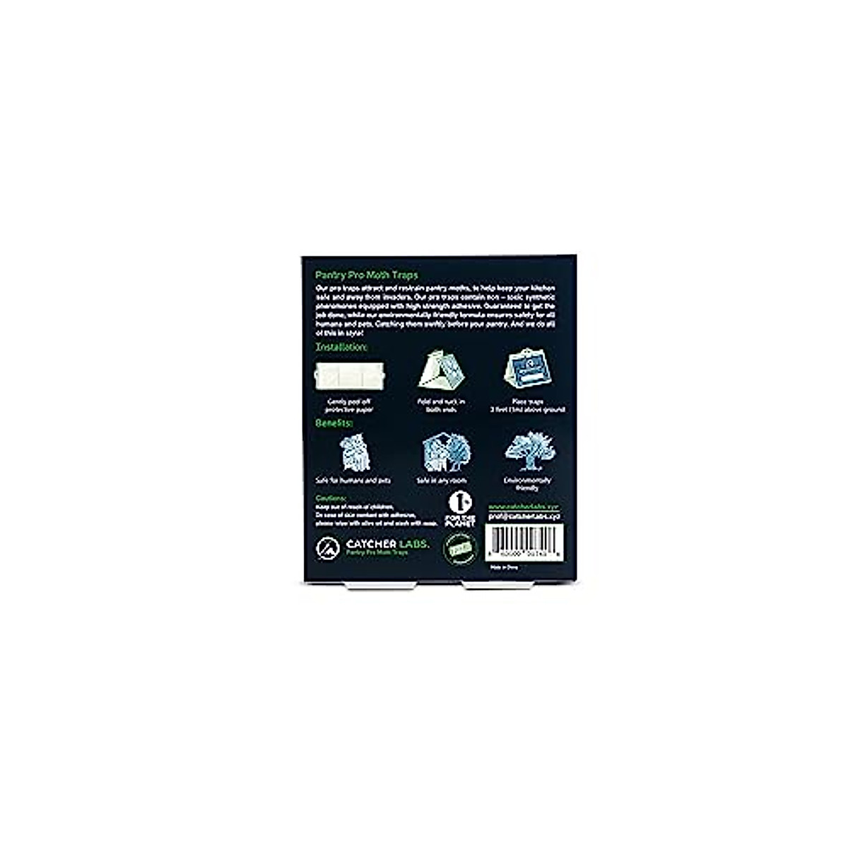 Catcher Labs Pantry Moth Pro Traps with Pheromones | Sticky Glue Moth Traps for Kitchen | Traps to Get Rid of Moths in House | Non-Toxic Moth Catcher (6-Pack)