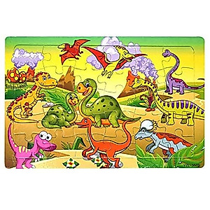 Wooden Jigsaw Puzzles Set for Kids Age 2-6 Year Old 30 Piece Colorful Wooden Puzzles for Toddler Children Learning Educational Puzzles Toys for Boys and Girls (4 Puzzles)
