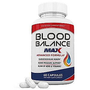 Justified Laboratories Blood Balance Max 1295MG Formula All Natural Supplement Pills 60 Capsules