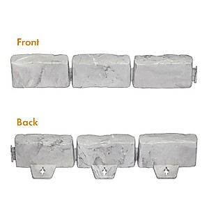 EasyFlex No-Dig Landscape Edging with Anchoring Spikes, 2.7 in. Tall Decorative Stone-Look Garden Border, 15 Foot Kit, Light Gray (3602G-15C-6)