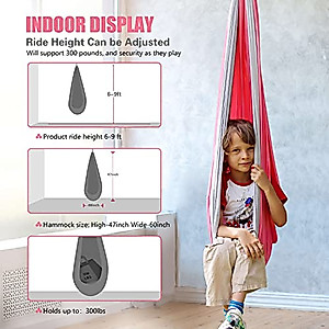 Indoor Sensory Swing for Kids, Therapy Swing for Kids with Special Needs | Autism Sensory Needs | Kids Sensory Hammock, Holds up to 300lbs