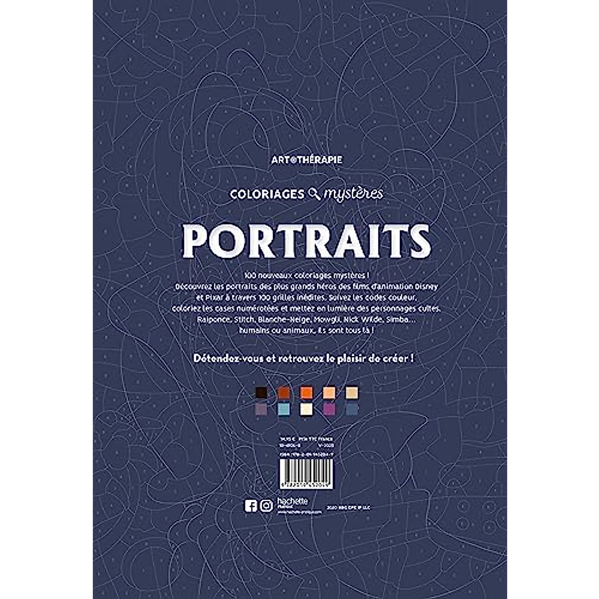 Coloriages mystères Disney - Portraits (trompe l'oeil)