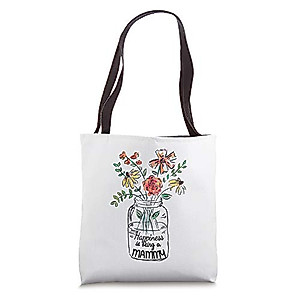 Happiness is Being a Mammy Gifts Floral Tote Bag