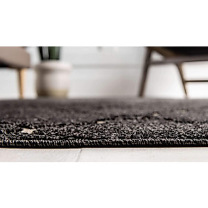 Unique Loom Outdoor Trellis Collection Area Rug - Columbus (9' x 12' 2" Rectangle, Black/ Ivory)