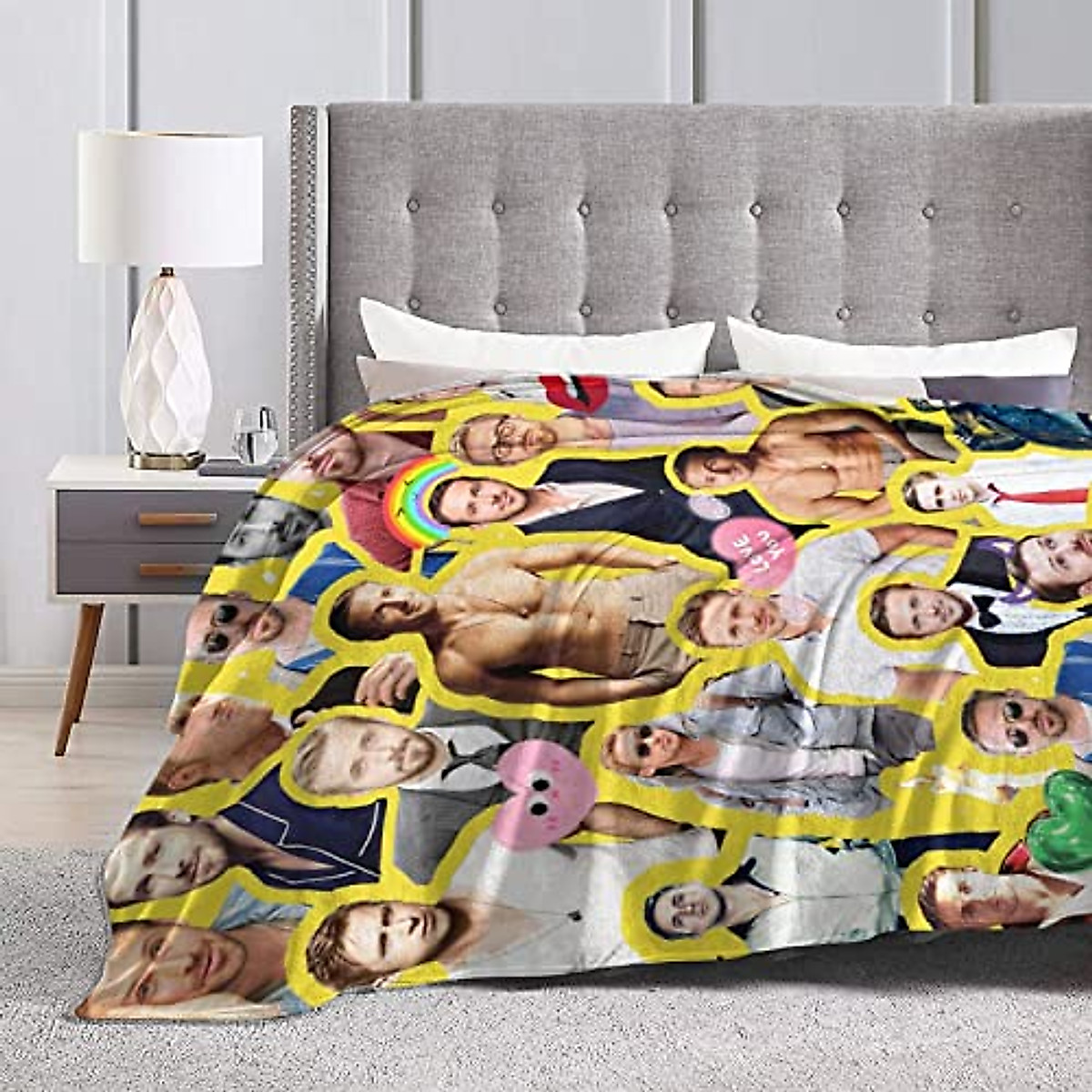 Blanket Ryan Gosling Soft and Comfortable Warm Fleece Blanket for Sofa,Office Bed car Camp Couch Cozy Plush Throw Blankets Beach Blankets
