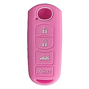 KAWIHEN Silicone Key Fob Cover Compatible with Mazda 3 6 CX-7 CX-9 MX-5 Miata KR55WK49383 WAZSKE13D01 GJR9-67-5RY 662F-SKE13D01