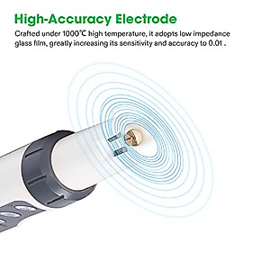 VIVOSUN 3-in-1 Digital pH Meter with ATC, ±0.1 pH Accuracy Water Quality Tester, 0-14.0 pH Measurement Range for Hydroponics, Household Drinking, Pool and Aquarium