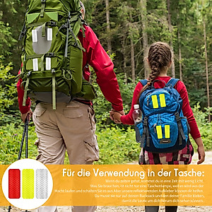 Zonon Warning Reflective Stickers Safety Reflective Stickers Night Visibility Adhesive Stickers Waterproof Reflective Tape Stickers for Vehicle Motorcycle Bicycle, 1.18 x 3.25 Inch (24 Pieces)