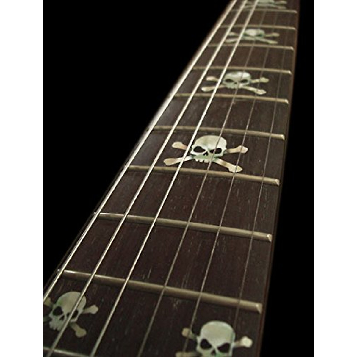 Inlay Sticker Fretboard Position Marker for Guitars and Bass Skulls White Pearl