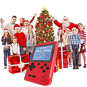 Handheld Game Console Retro Mini Game Player with 400 Classical FC Games Supporting 2 Players & TV Connection , Gift Birthday (Game Console Red)