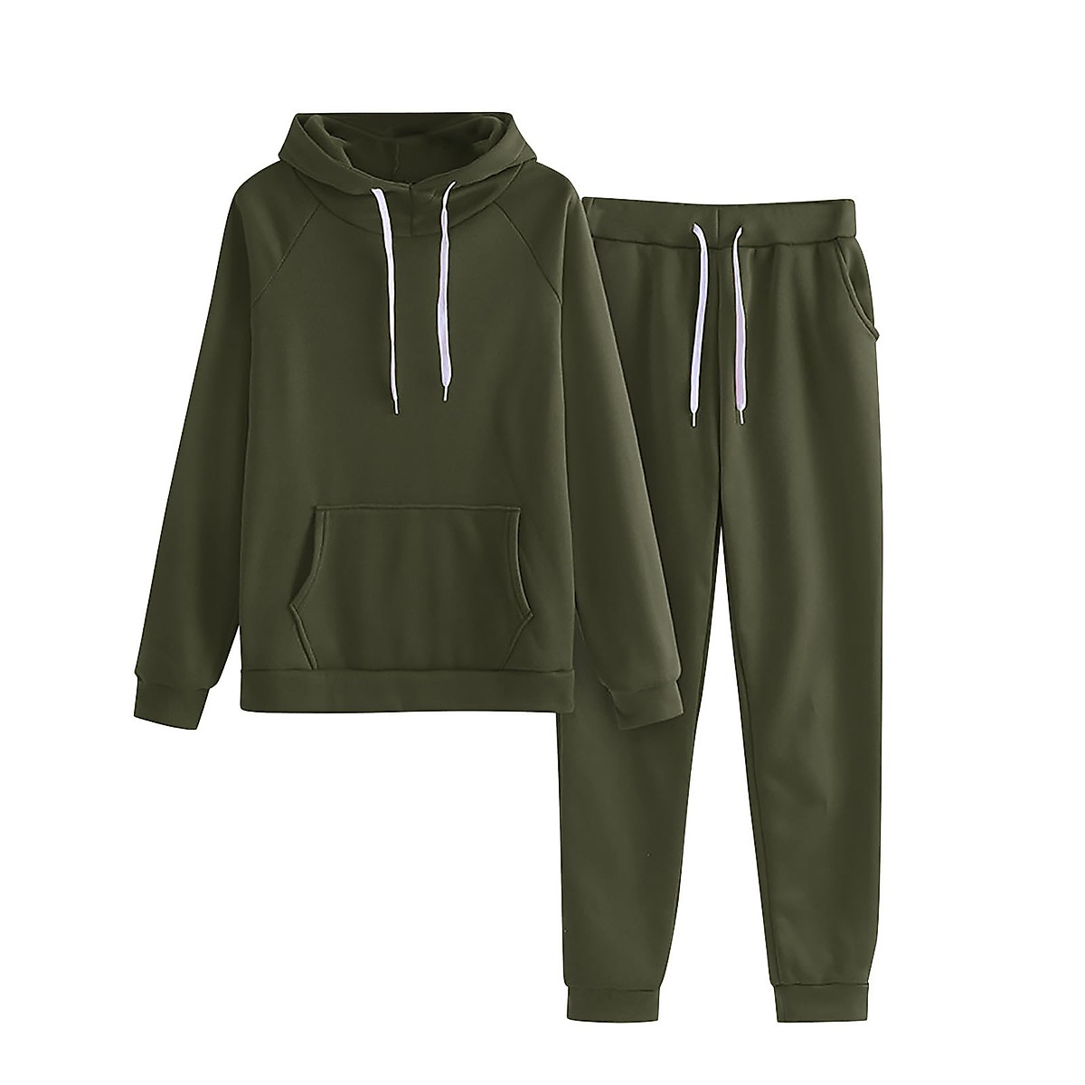 Sweatsuits for Women Set 2 Piece Long Sleeve Hoodie Sweatshirt and Drawstring Jogger Pants Fall Outfits Trendy