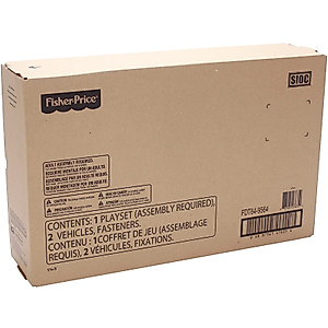 Fisher-Price Little People Toddler Race Track Playset Sit ‘n Stand Skyway, 34+ Inches Tall, 2 Toy Cars for Ages 18+ Months