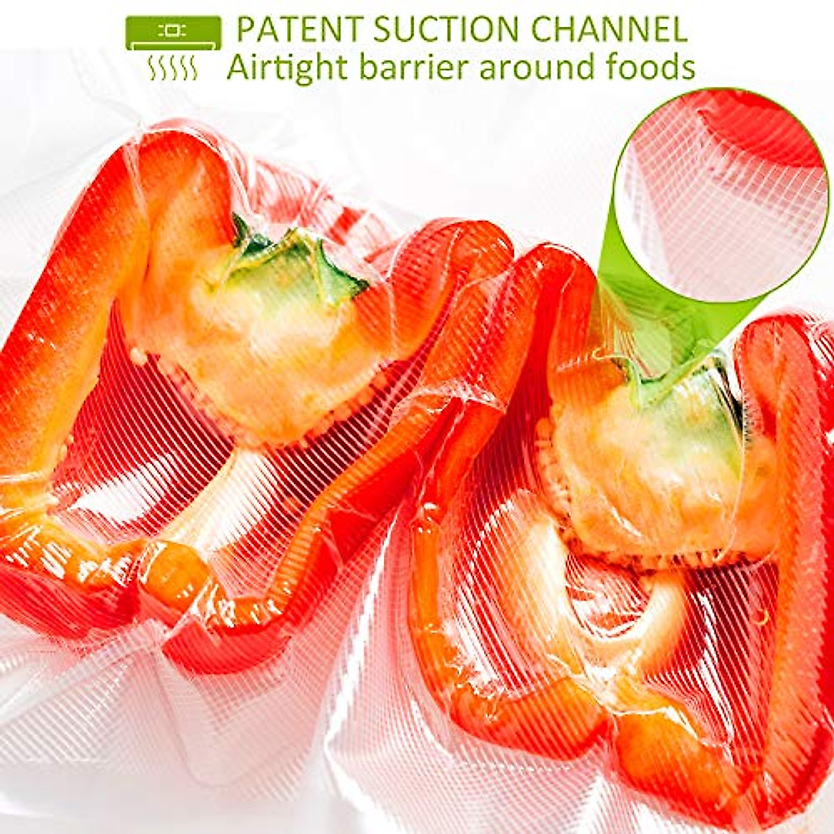 POTANE Vacuum Sealer Bags, Precut 150 Gallon 11x16, Quart 8x12, Pint 6x10, Smell-Proof, Puncture Prevention and Heavy duty. Commercial Grade