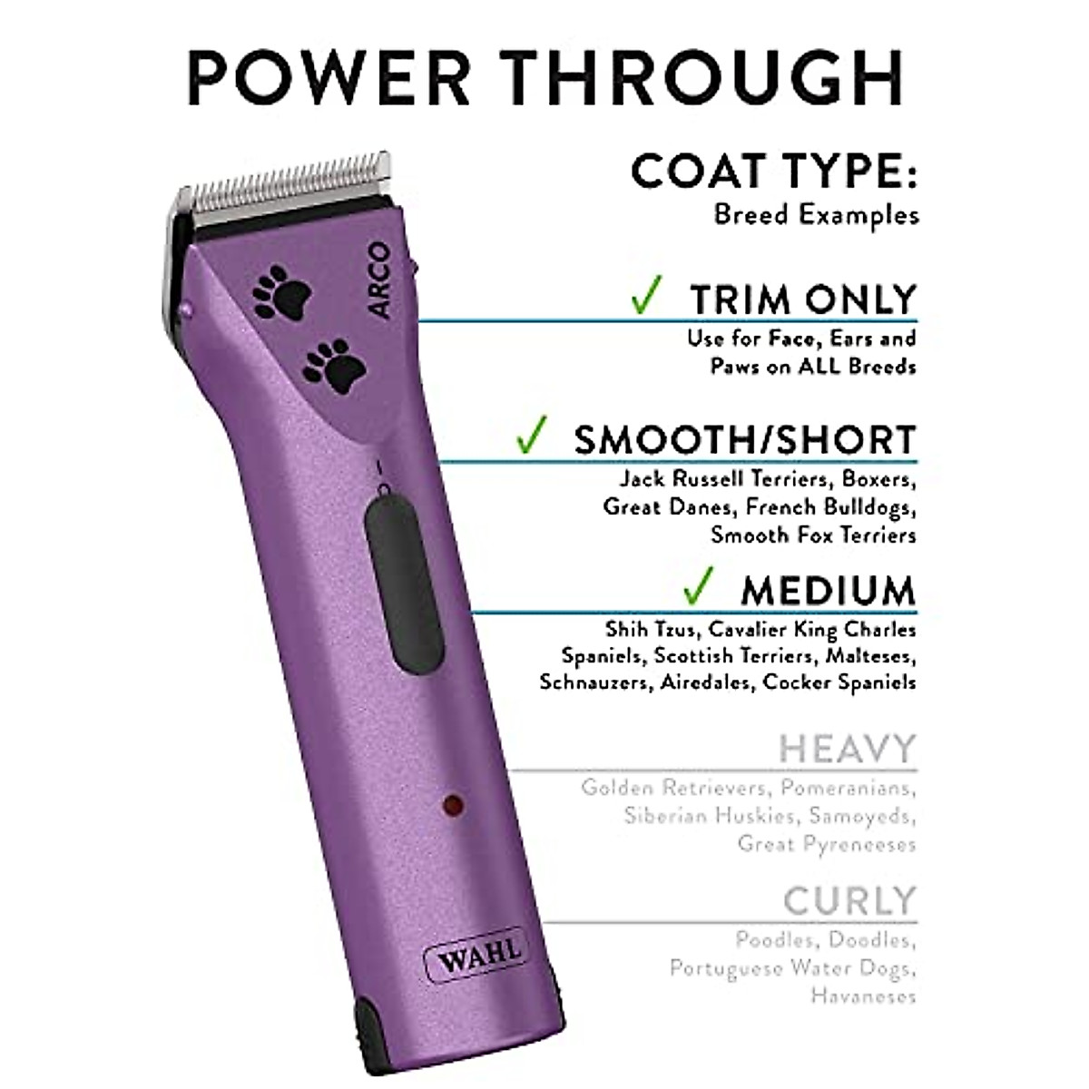 WAHL Professional Animal Purple ARCO SE Cordless Pet Clipper Kit
