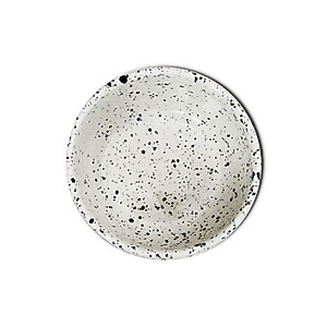 roro Exquisite Handmade Ceramic Stoneware Speckled Spotted White Sauce Bowls - Set of 4 - Versatile, Microwave-Safe, and Dishwasher-Safe Dinnerware