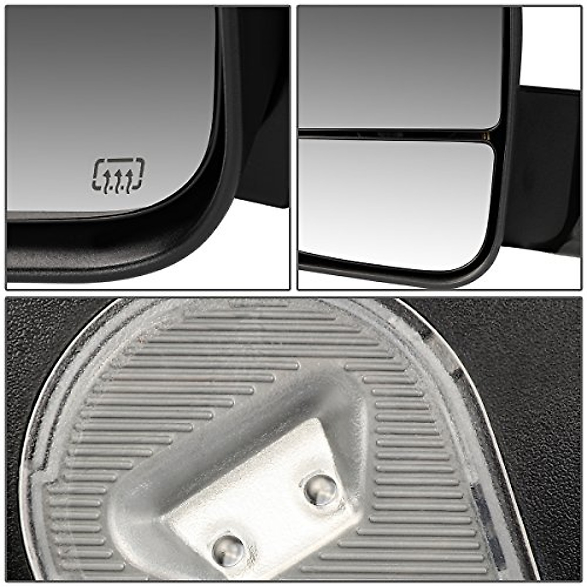 DNA Motoring TWM-013-T888-BK-SM-L Powered Tow Mirror+Heat+LED Smoked Left/Driver [For 09-16 Dodge RAM]
