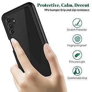 seacosmo for Samsung A13 5G Case, Full Body Shockproof Cover [with Built-in Screen Protector] Slim Fit Heavy Duty Lightweight Bumper Protective Phone Case for Samsung Galaxy A13 6.5 Inch - Black/Clear