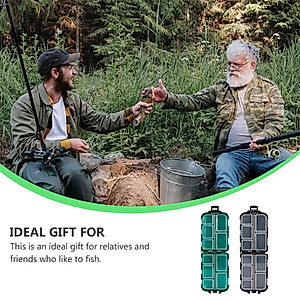 BESPORTBLE 2Pcs Box Storage Box Fishing Lure Storage case multiuse Tool Fishing Lure Compartment Fishing Supplies Fishing Bait Fishing Hook Storage Case Fishing Hook Box Multipurpose Plastic