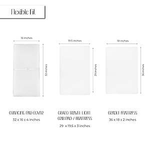 Ely's & Co. Changing Pad Cover Set | Cradle Sheet Set 100% Cotton Jersey Knit 2 Pack (White)