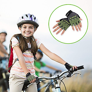 Accmor Kids Sport Gloves, Kids Half Finger Gloves, Kids Boys Girls Cycling Gloves, Kids Fishing Gloves for Cycling Camping Fishing Outdoor Sports