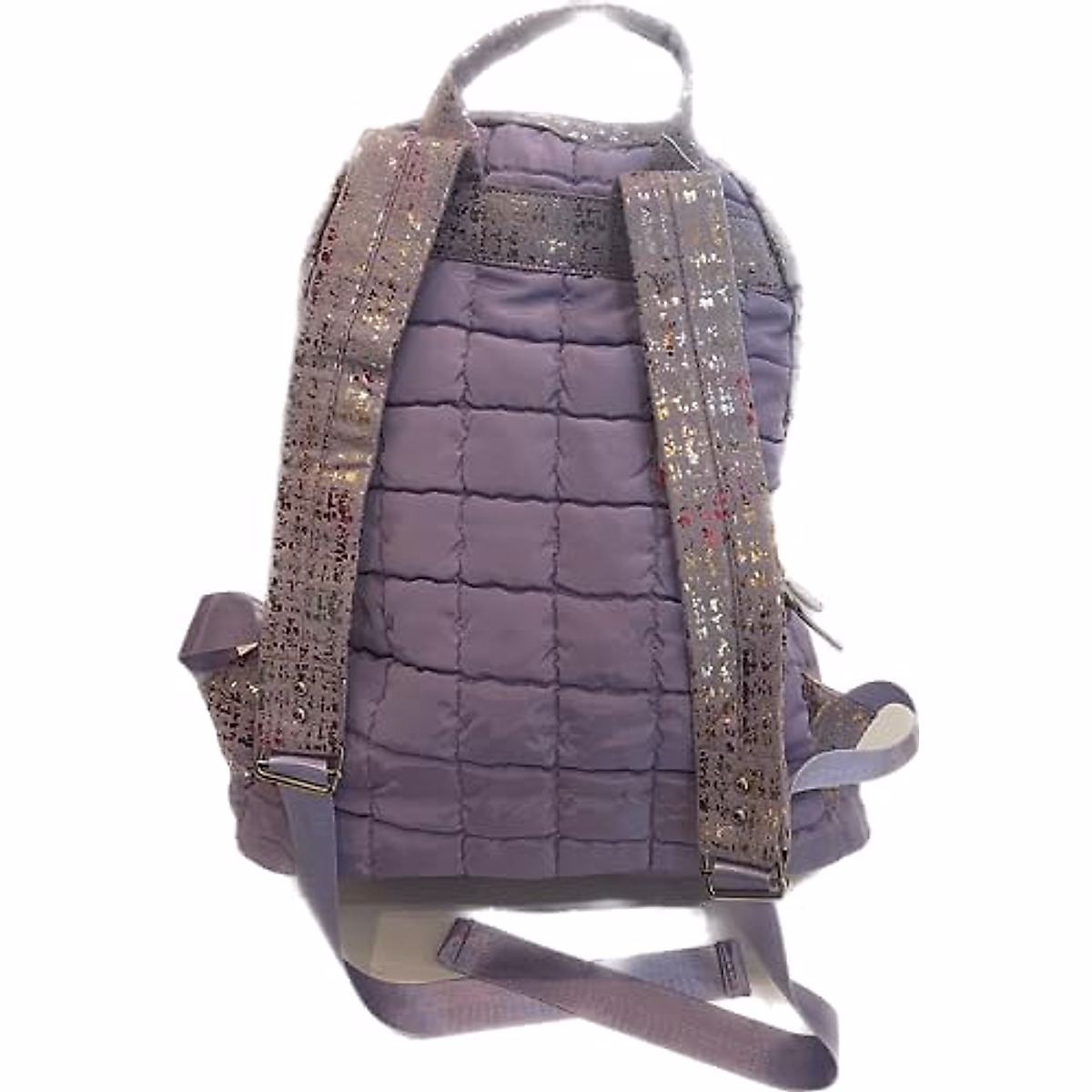 Bari Lynn Lavender Quilted Backpack with Irredescent Accents