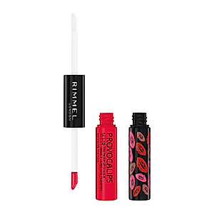 Rimmel London Provocalips 16hr Kiss-Proof Lip Color - Two-Step Liquid Lipstick to Lock in Color and Shine - 500 Kiss Me You Fool, .14 fl.oz.